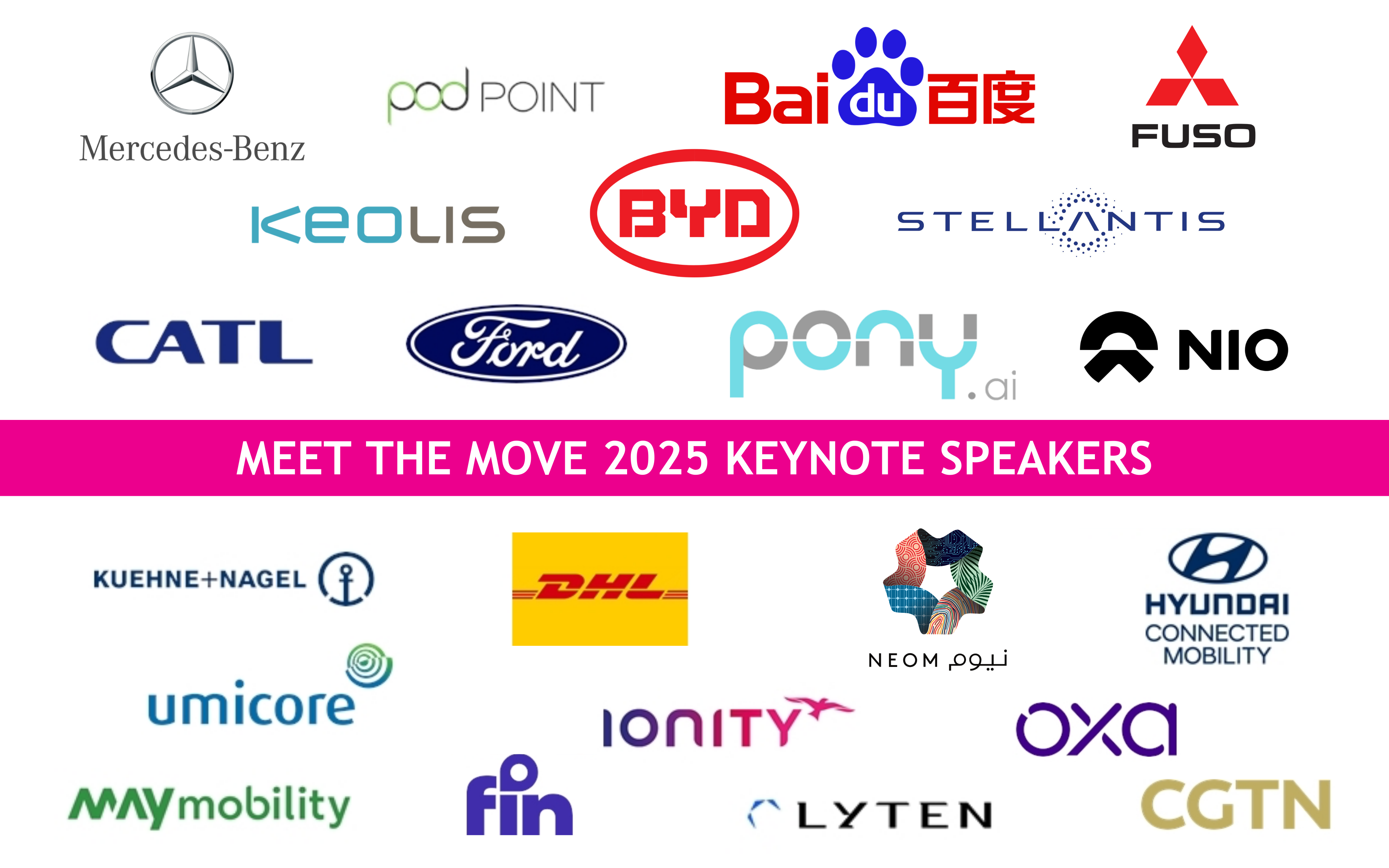 Meet MOVE 2025’s keynote speakers from BYD, Pony.ai, CATL and more ...